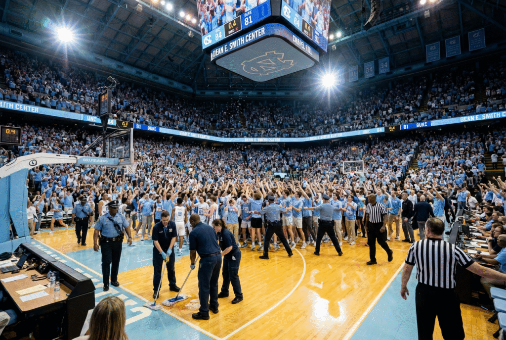 UNC Stuns Duke With Wild Finish, Fans Fined - Middle America News